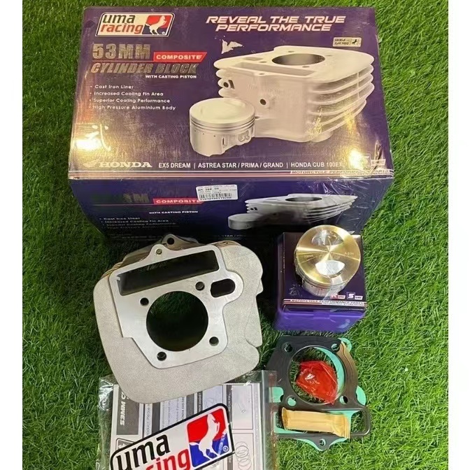 UMA RACING BLOCK BLOK SET HONDA EX5 DREAM WAVE 100 W100 WAVE100 53MM 53 ...