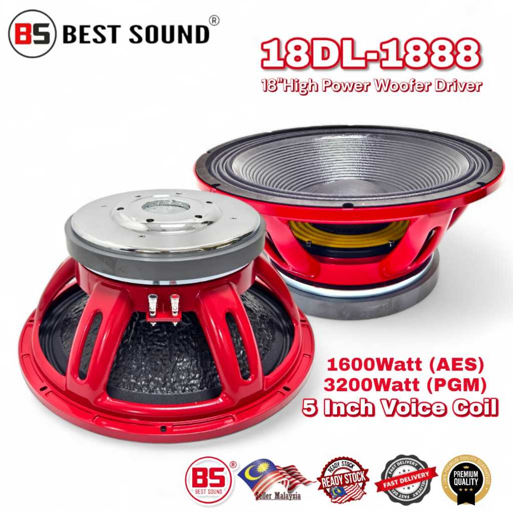 BS 18 inch BS18-PL1888 Woofer Speaker Driver Precision Transducers ( 1 ...