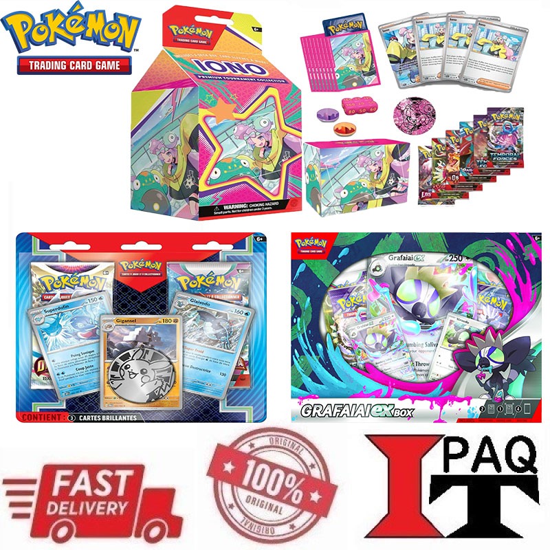 Pokemon TCG IONO Premium Tournament Collection | Grafaiai EX Box ...