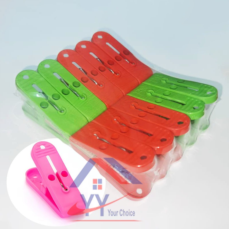 Plastic Big Clothes Pegs (10 PCS IN 1 SET)/Pasak Baju/Plastic Clip/10 ...