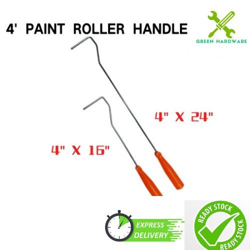 4’’ Paint Roller Handle /Batang Roller Cat 4"x16" & 4"x24/ Roller ...