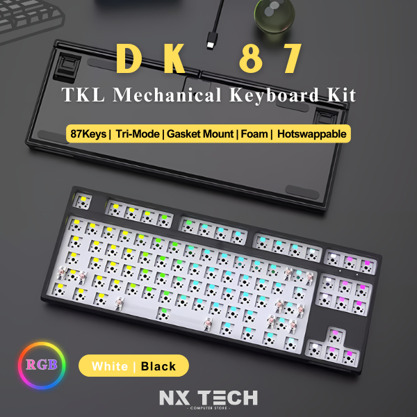DK87 | 87 Kekunci | Tri-Mod (Berwayar / Bluetooth / 2.4G) | RGB ...