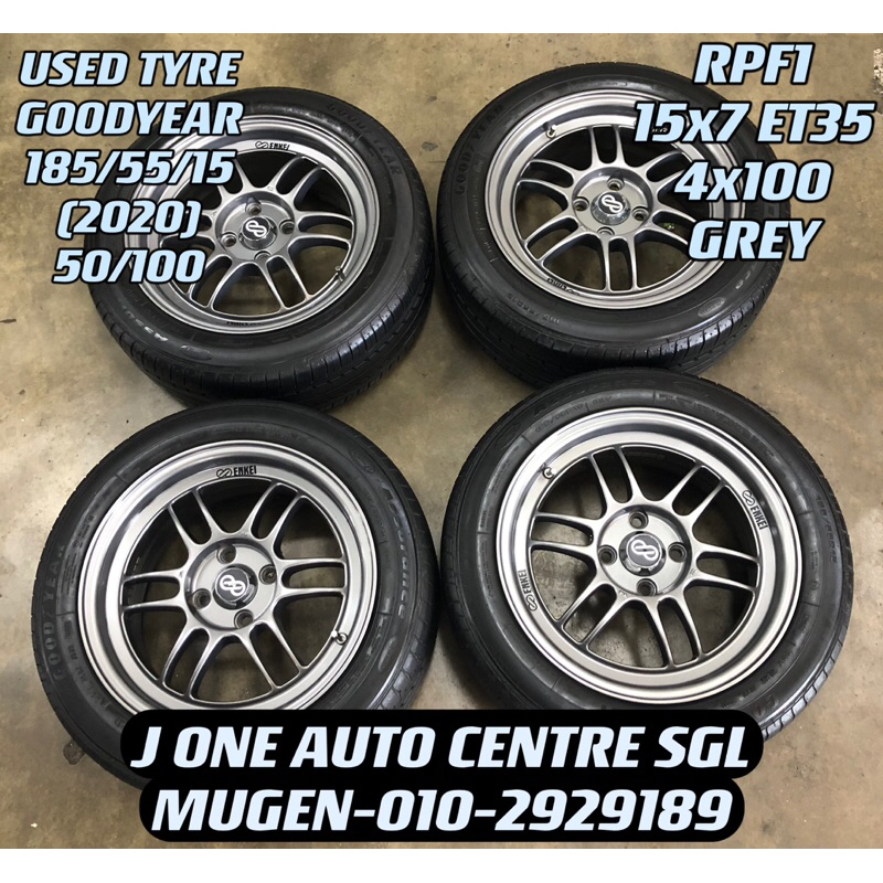 USED RIM RPF1 15inch with TYRE 185/55/15 for VIOS YARIS MYVI AXIA ALZA ...