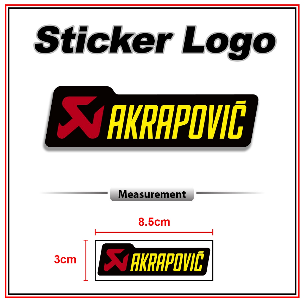 CLEARANCE - STICKER LOGO AKRAPOVIC EXHAUST EKZOS EZOS - 1 PC | Shopee ...