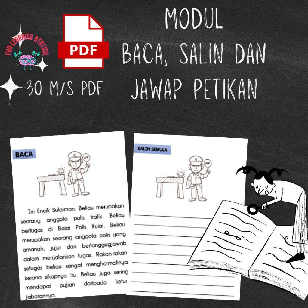 065 (PDF) Modul Baca Salin dan Jawap Petikan I Latihan Bahasa Melayu | Shopee Malaysia