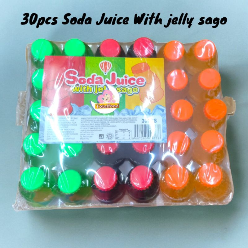 30pcs KHY Soda Juice With jelly sago 3flavour drinks (halal) | Shopee ...