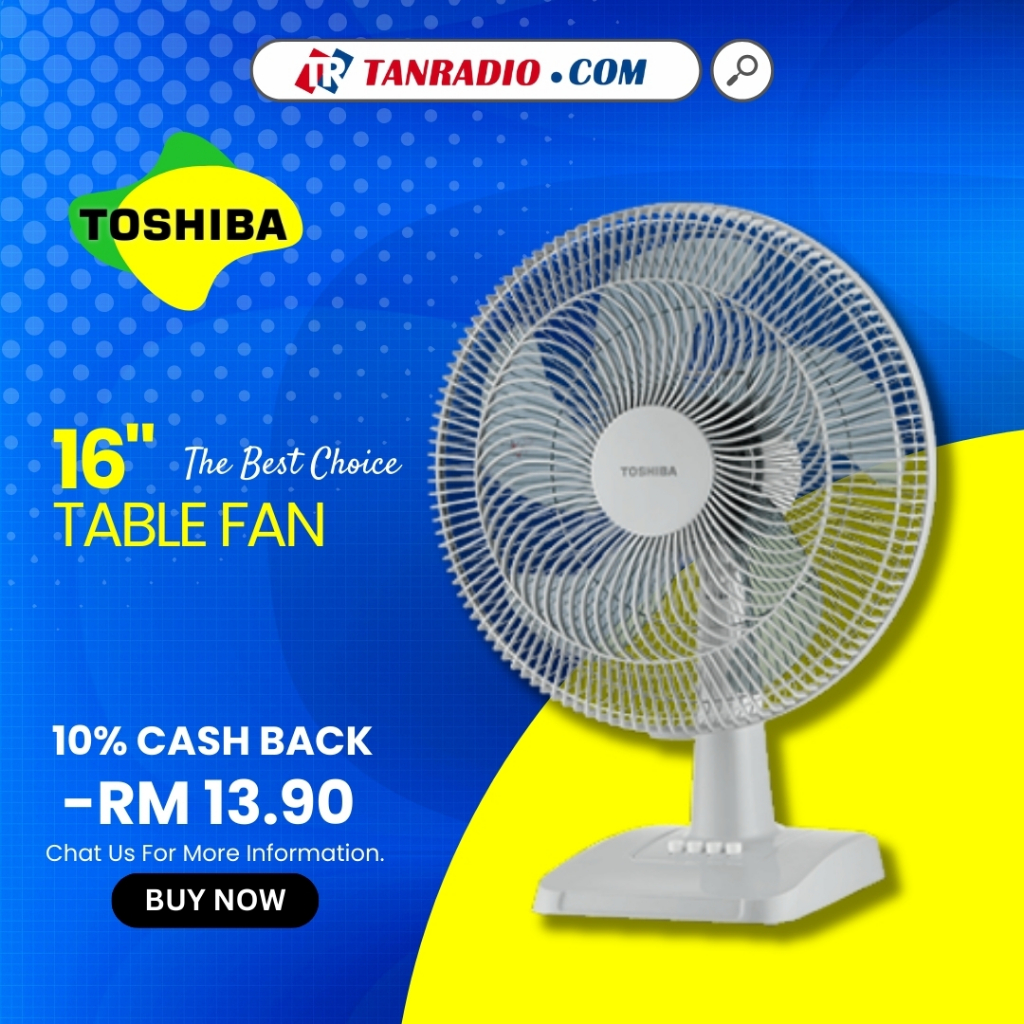 Toshiba 16inch Table Fan (grey) F-TSA20(G)MY (TABLE) | Shopee Malaysia