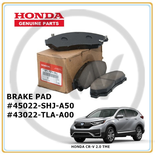 Original Honda CRV CR-V 2.0 TME Non Turbo 2018-2023 Front Rear Disc Brake Pad | Shopee Malaysia