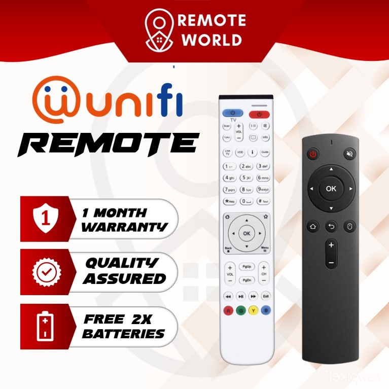 Unifi Remote Series Alat Kawalan Jauh Unifi Decoder Putih Puteh Hitam ...