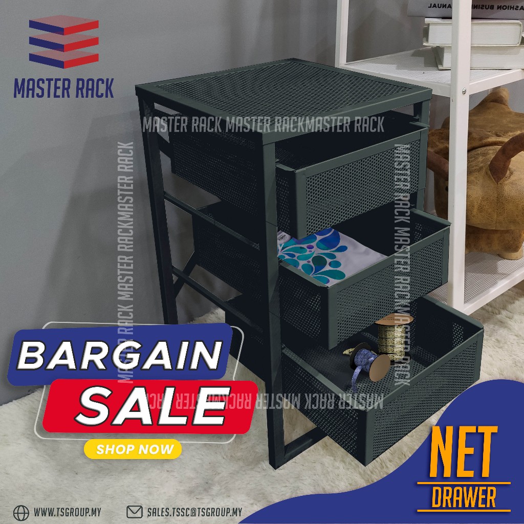 MASTERRACK Net Fix 3 Drawer Solid Steel Storage Drawer | Shopee Malaysia