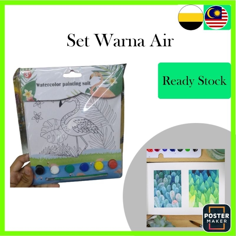 Colouring Set Set Colouring Set Warna Air Set Warna Air Menarik Set ...