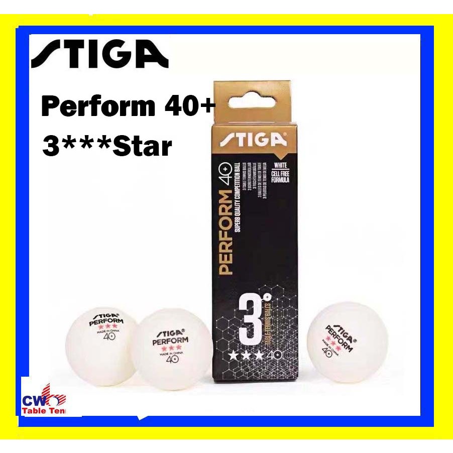 Stiga Table Tennis Ball Perform 40+ 3Star Superb Quality Competition ...