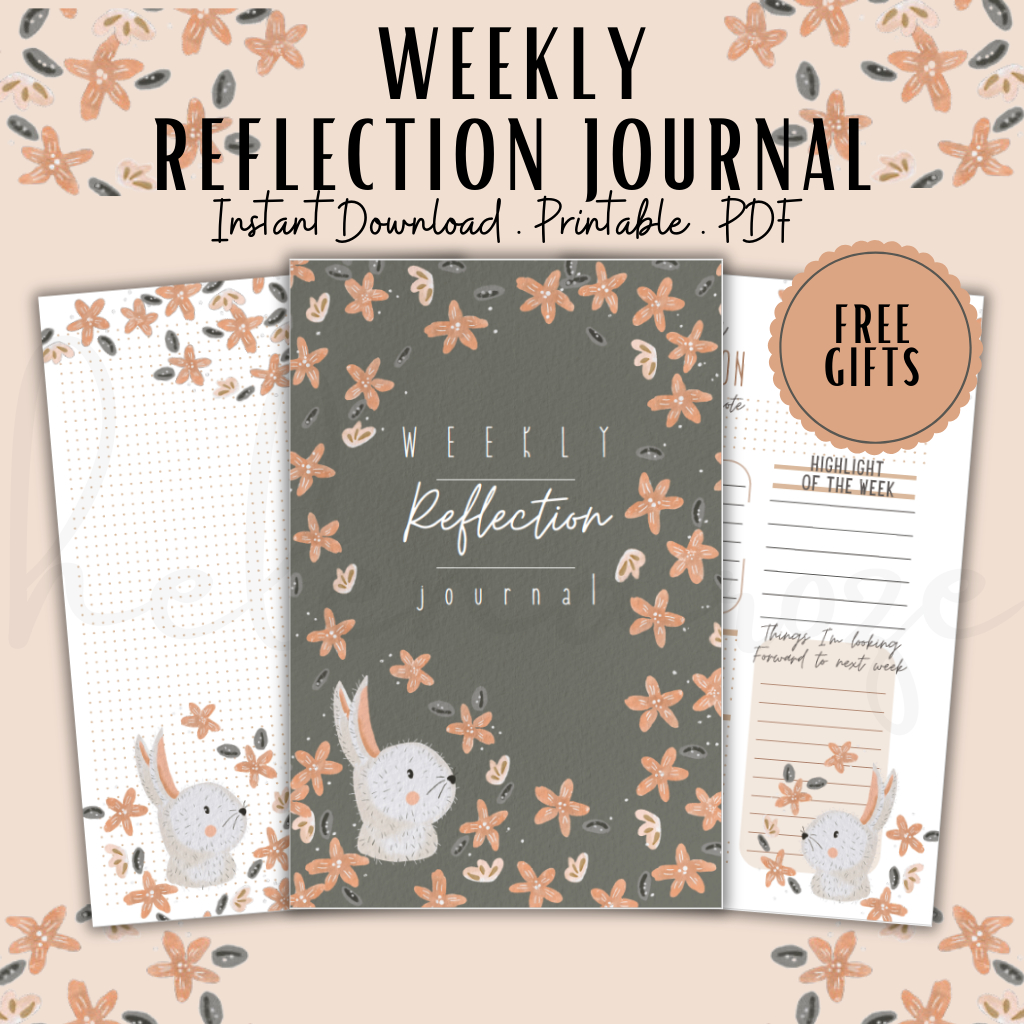 Weekly Reflection Journal Printable PDF 72 Pages, Planner, Planners ...