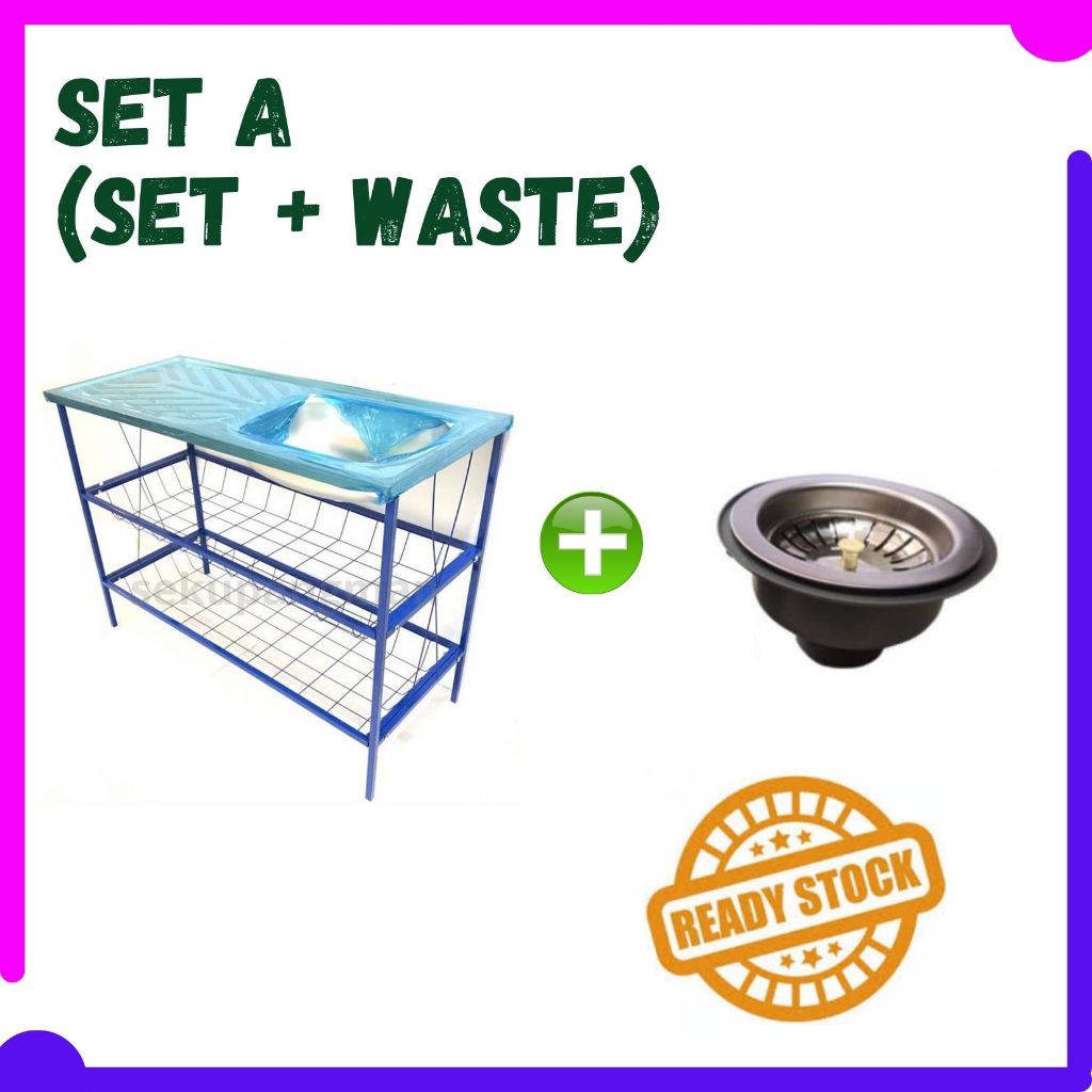 BUBBLE WRAP 18" x 42" Sinki Dapur Kitchen Stainless Steel Sink With ...