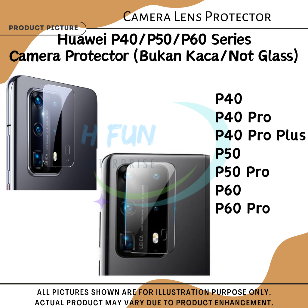 [Bukan Kaca] HFE Huawei P40/P50/P60/Pro/Plus Camera Lens Protector Hydrogel Film Kamera ...