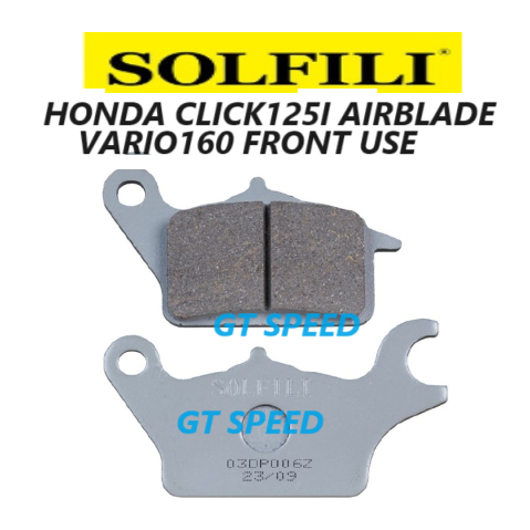 SOLFILI CLICK 125I /AIRBLADE / VARIO 160 FRONT DISC BRAKE PAD | Shopee ...
