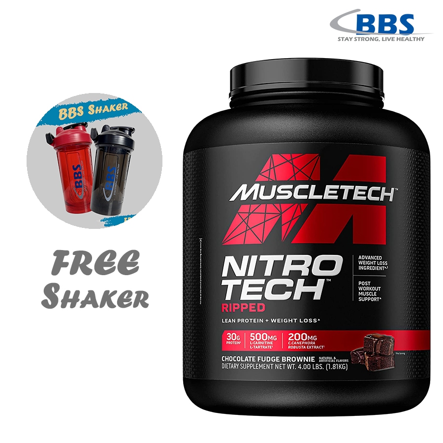 Muscletech Nitrotech Ripped (4lbs) - Lean Muscle Gain, Muscle Growth ...