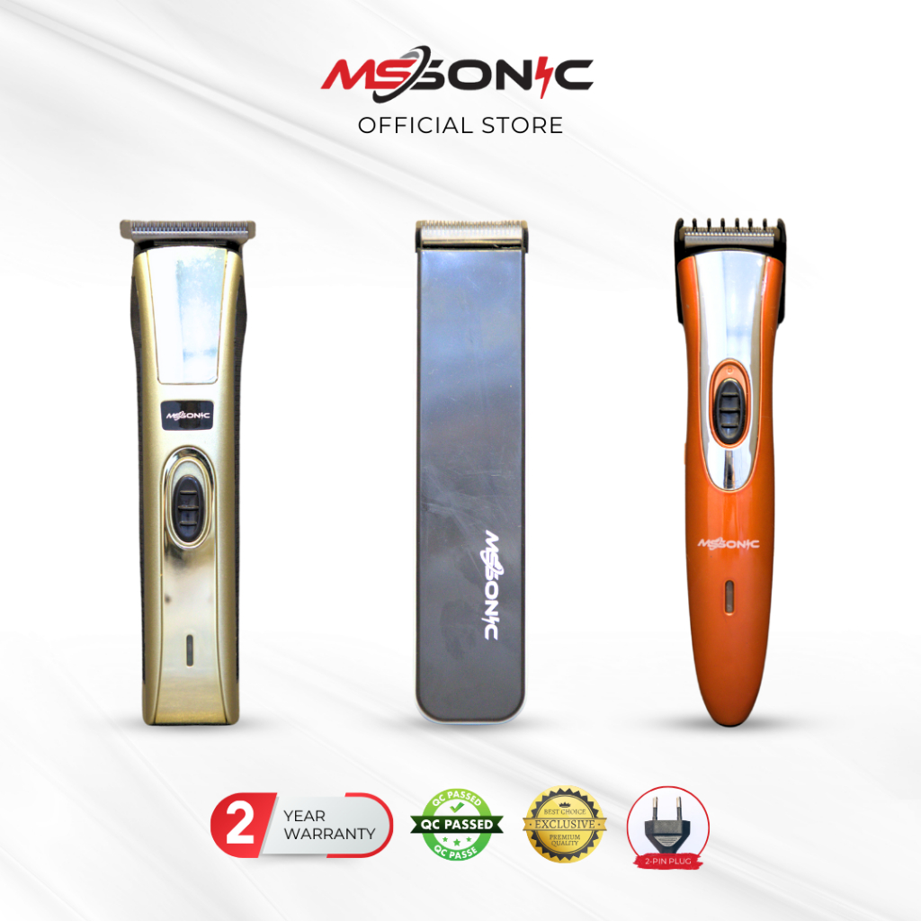 [5 In 1] MS SONIC Professional Hair Clipper Trimmer Rechargeable Mesin ...