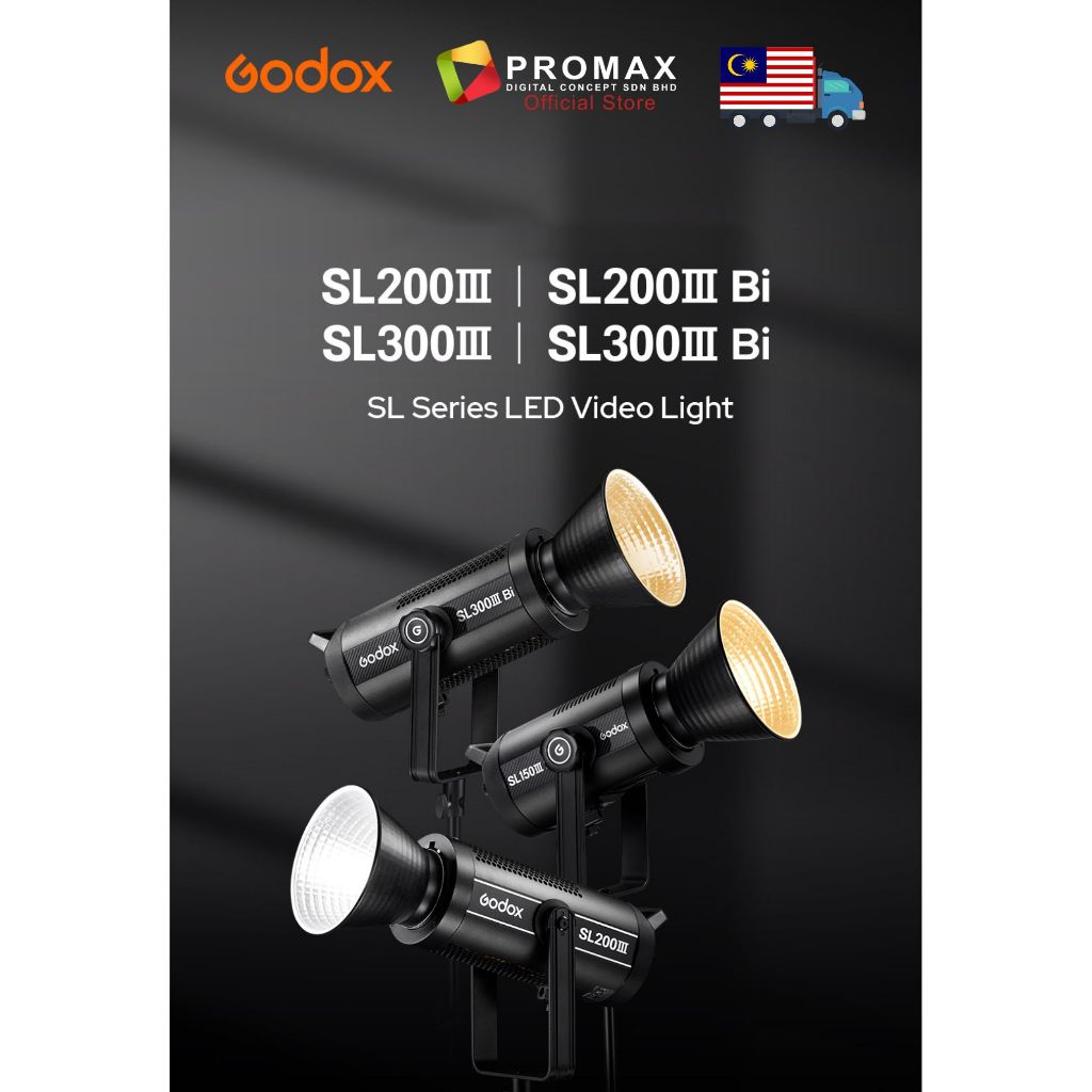 GODOX SL200III D / SL200III BI / SL300III D / SL300III BI LED Video ...