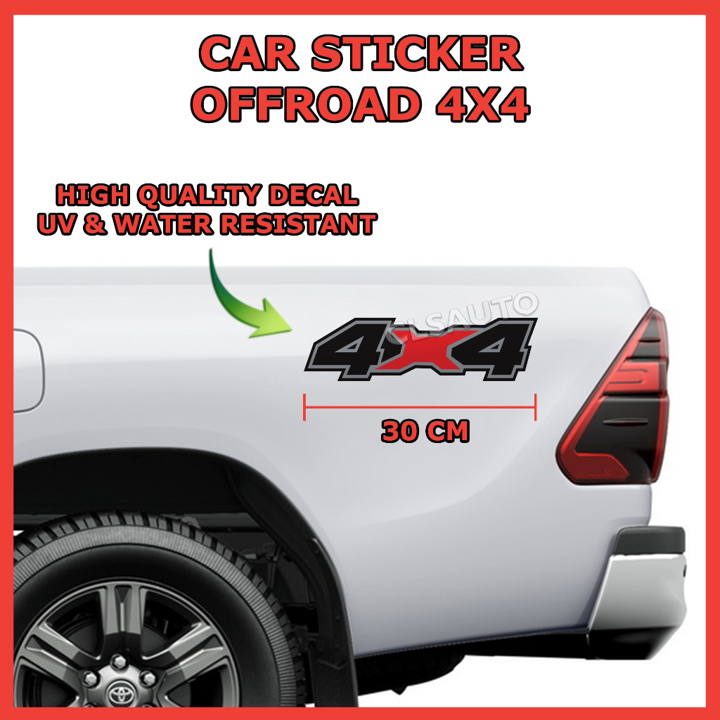 Sticker 4x4 Offroad Design 5 Hilux Ranger Raptor Triton DMAX Pickup ...