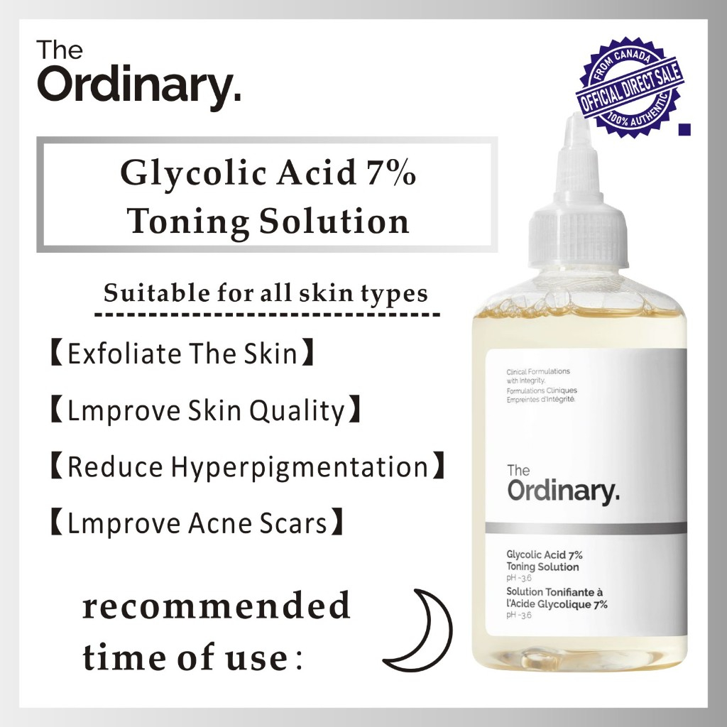 The Ordinary Glycolic Acid 7% Toning Solution Acne And Pimple Spot ...