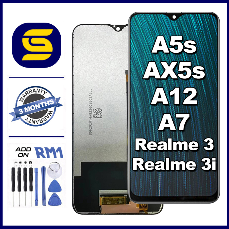 LCD OPPO A5s/ AX5s/ A12/ A7/ REALME 3/ 3i Compatible For Glass Original ...