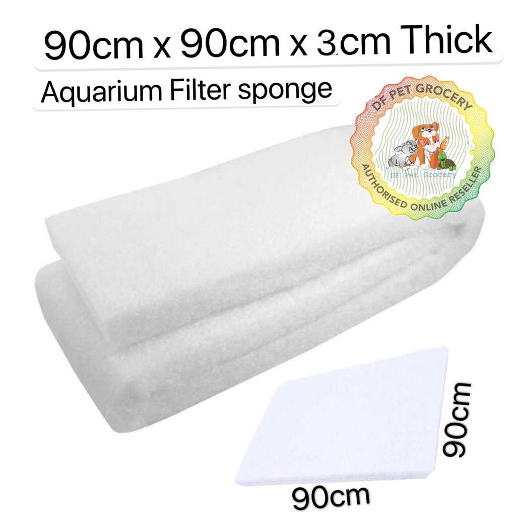 Bettas Aquarium Filter Sponge 90cm X 90cm X 3cm+- ( BIG PACK )White ...