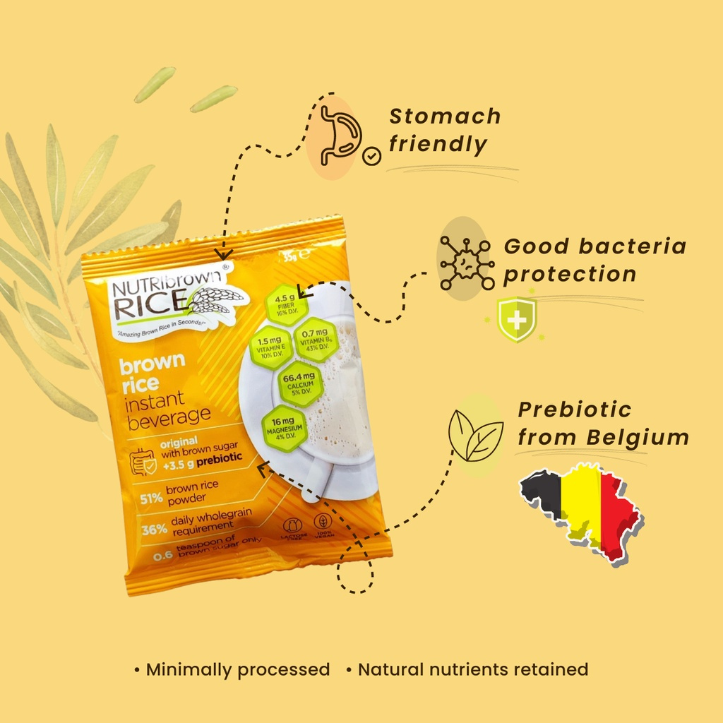 [ 1 Loose Sachet 35g] Nutri Brown Rice (Original with Brown Sugar ...