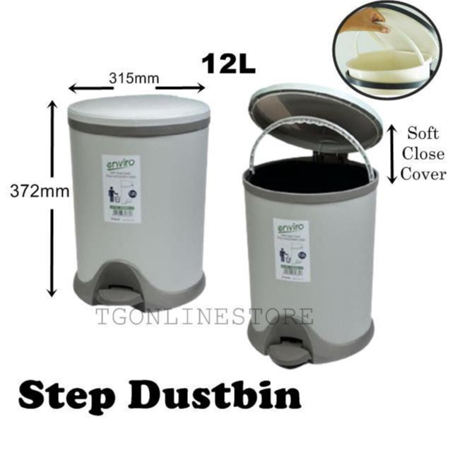 (12L)Step Dustbin/Sanitary Bin/Tong Sampah Pijak / Garbage Bin / Trash Bin | Shopee Malaysia
