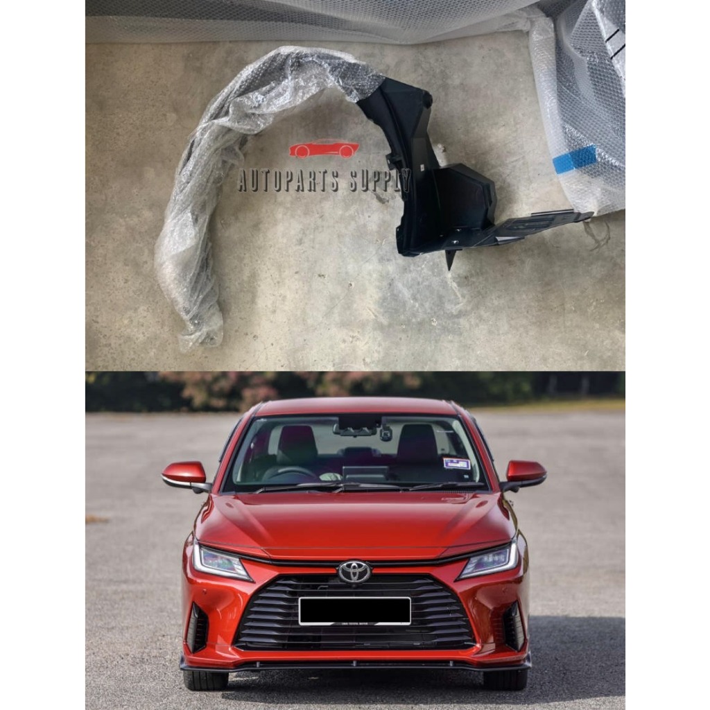 ORIGINAL TOYOTA VIOS AC100 2023 - 2024 FRONT FENDER LINER DAUN PISANG ...