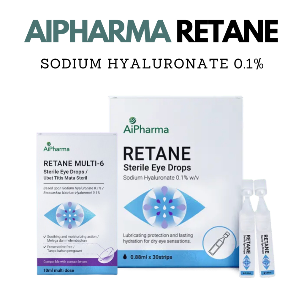 AIPHARMA RETANE Sterile Eye Drops Sodium Hyaluronate 1% w/v | Shopee ...