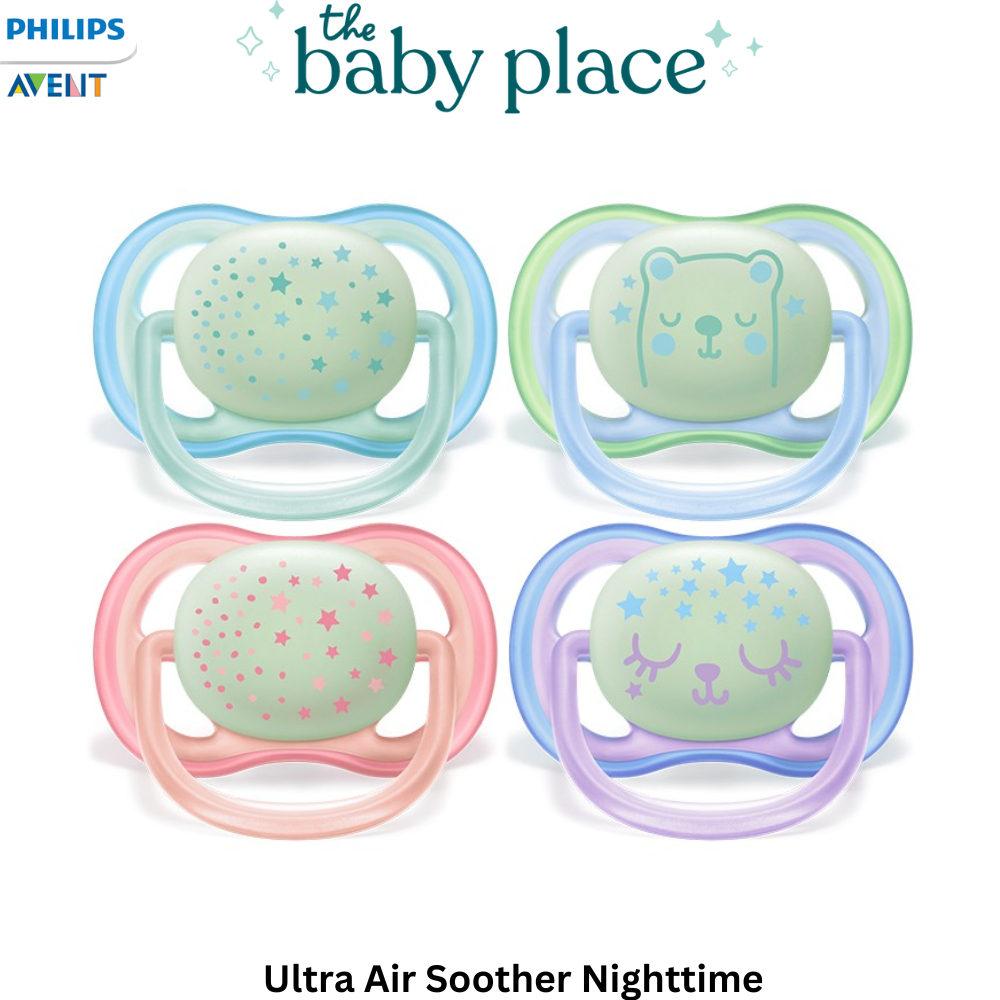 Philips Avent Ultra Air Soother Nighttime Glow 0-6 months 2 Pack ...