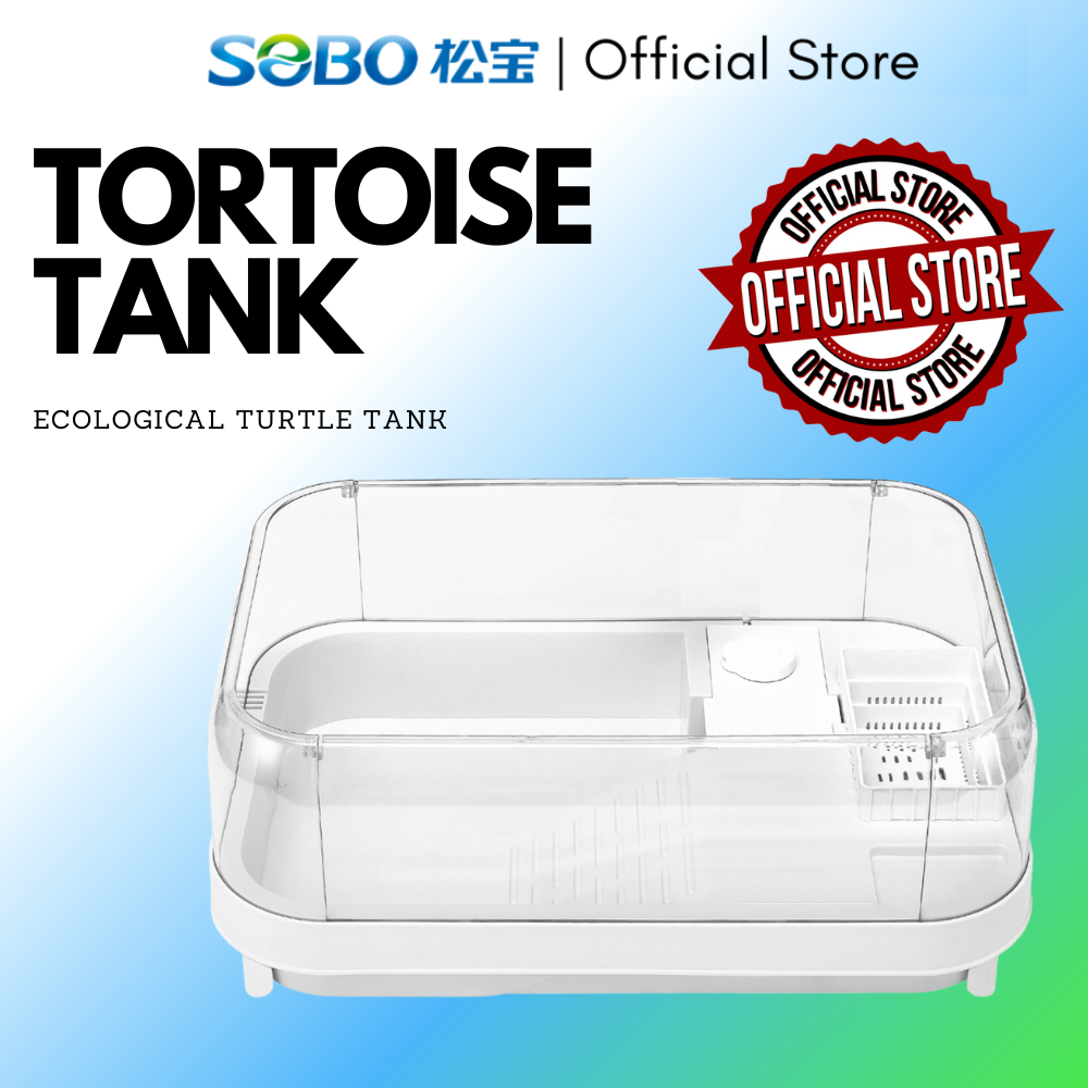 Turtle Tortoise Tank With Terrace Landscaping Villa Terrarium Tangki ...