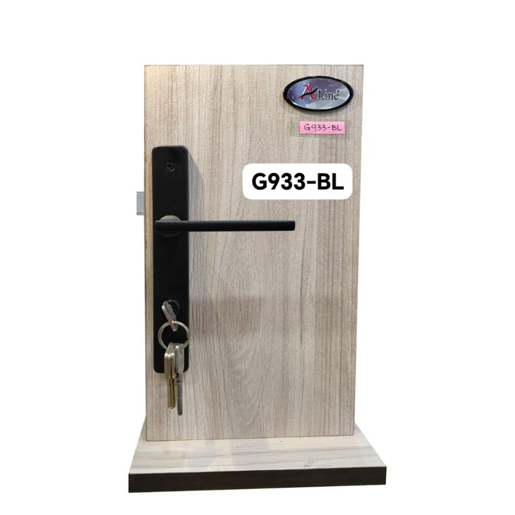 Aline Matt Black ALUMINIUM Handle Mortise Lock Gate Lock Set (G933-BL ...