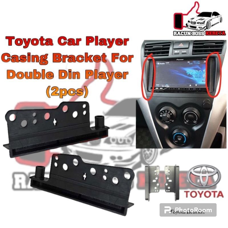 TOYOTA CAR Player Casing Bracket For Double Din Player 2pcs | Shopee Malaysia