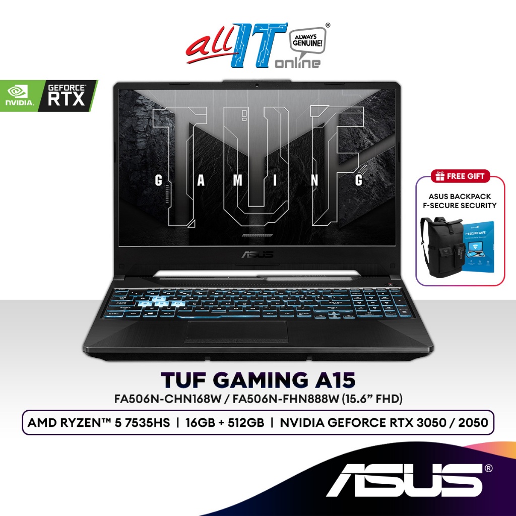 Asus TUF A15 FA506N-FHN888W/CHN168W 15.6'' FHD Gaming Laptop (Ryzen™ 5 ...