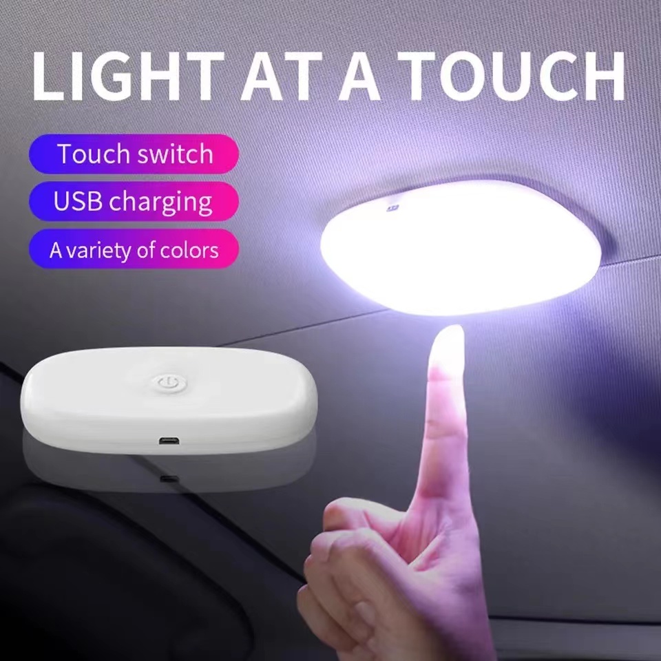 Car LED Touch Light Wall Reading Lamp Magnet Base Car Ceiling Light ...