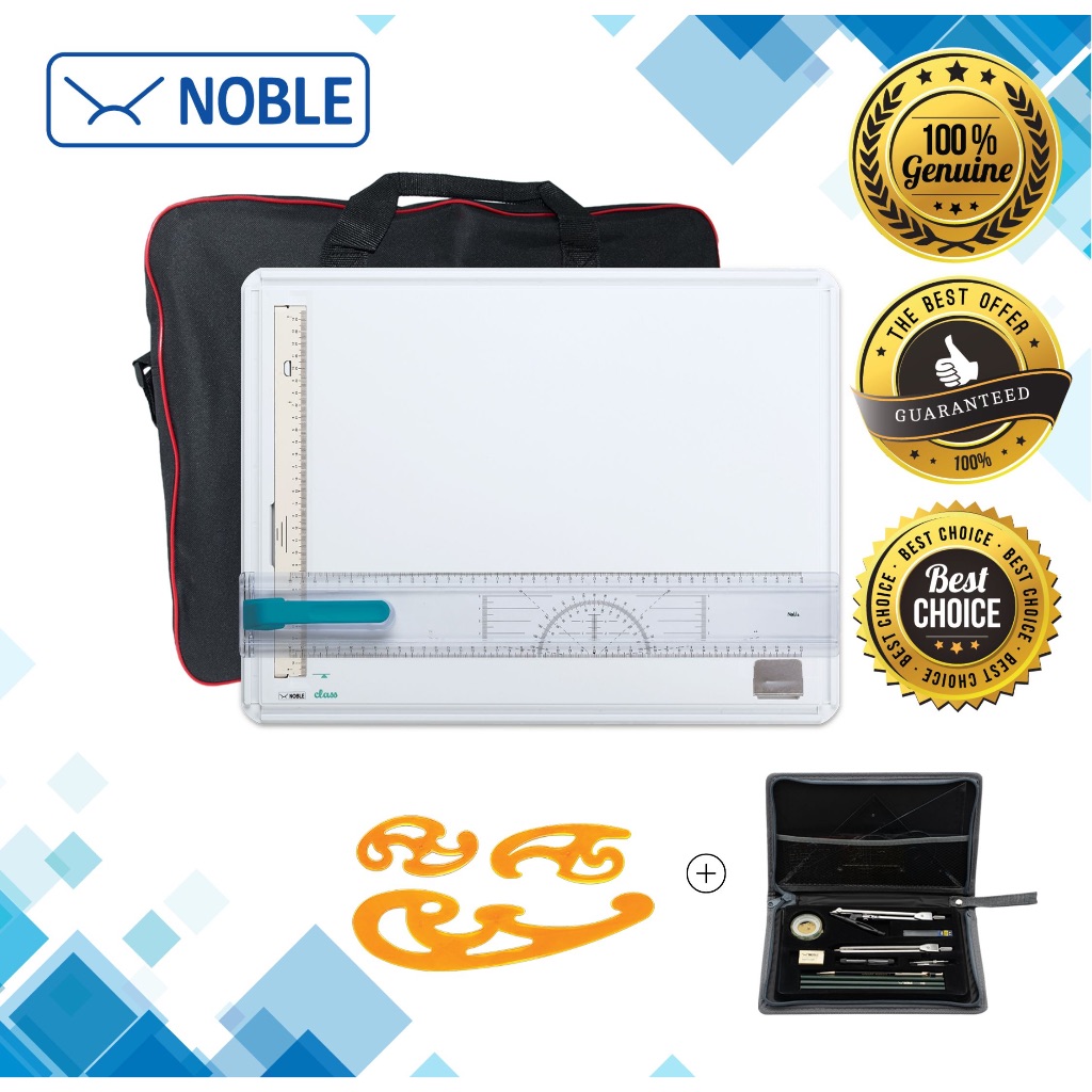 [Bundle Deal] NOBLE Graphic A3 Drawing Board (Single-End Ruler) + NBL ...