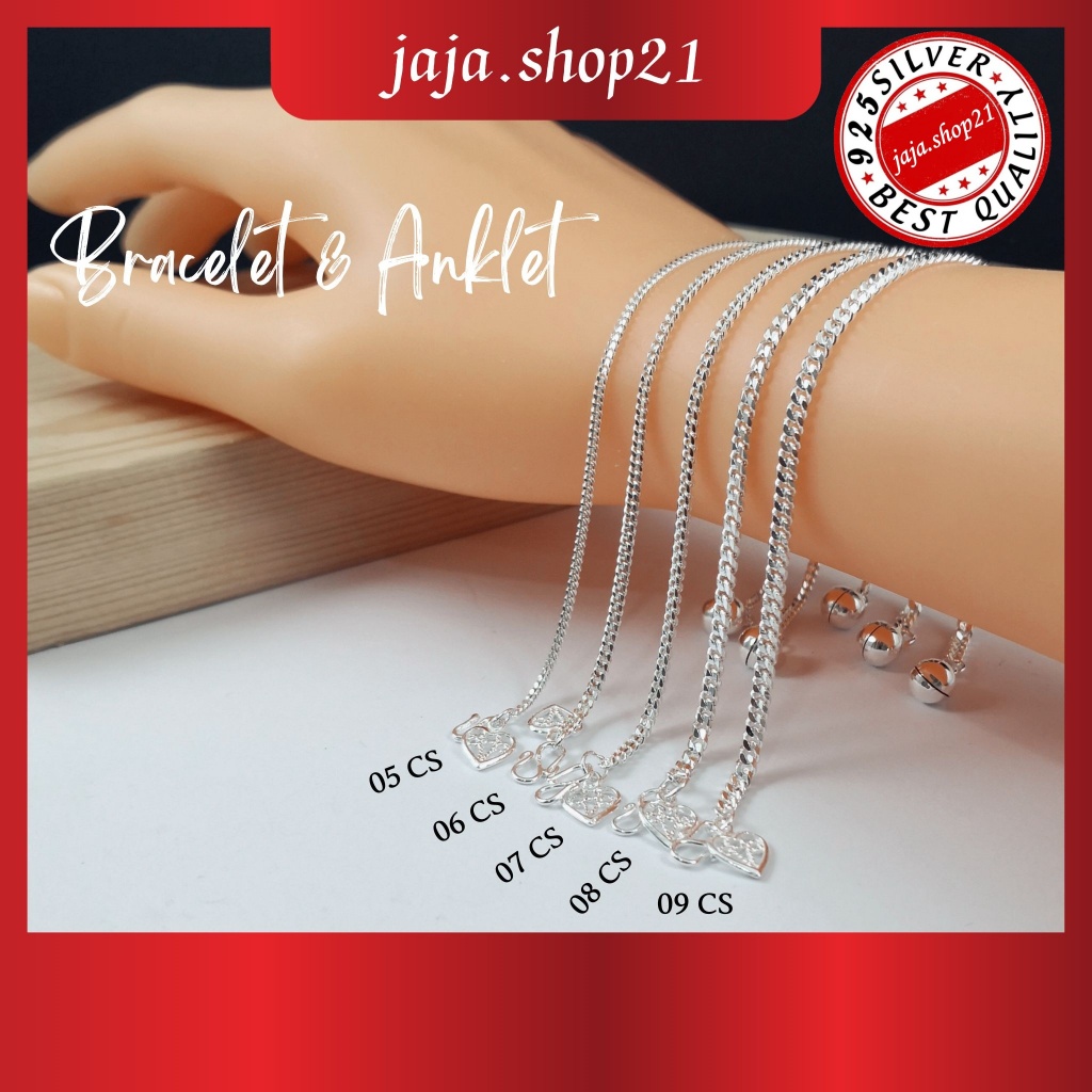 READY STOCK | 925 Silver CS Bracelet & Anklet | 925 纯银 CS 手链 & 脚链 ...