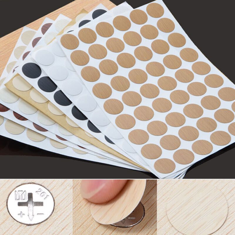6PCS PVC 21MM Self Adhesive Sticker Screw Hole Sticker Beauty Sticker ...