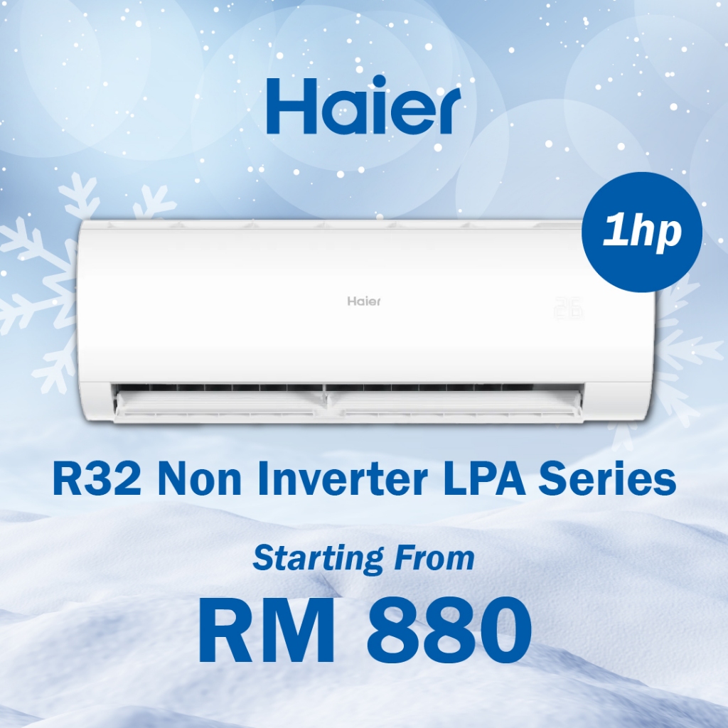 Haier Air Conditioner R32 Non Inverter Series | Shopee Malaysia
