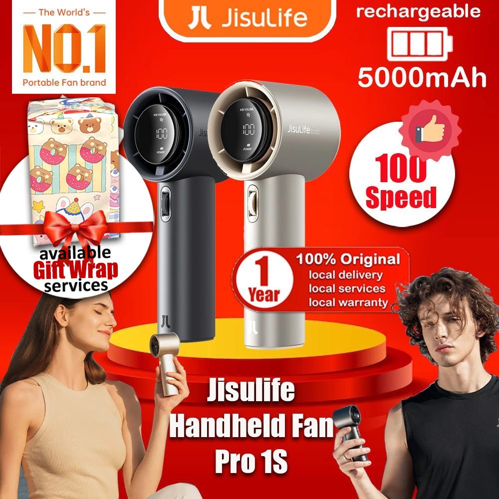 Jisulife Super Power 100 Speed Turbo Strong Wind Portable Fast Charge ...