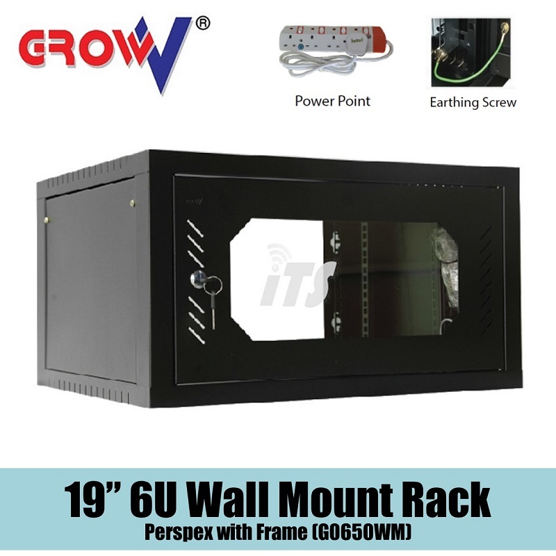 19" 6U Wall Mount Equipment Rack (Perforated / Perspex Door) | Shopee ...