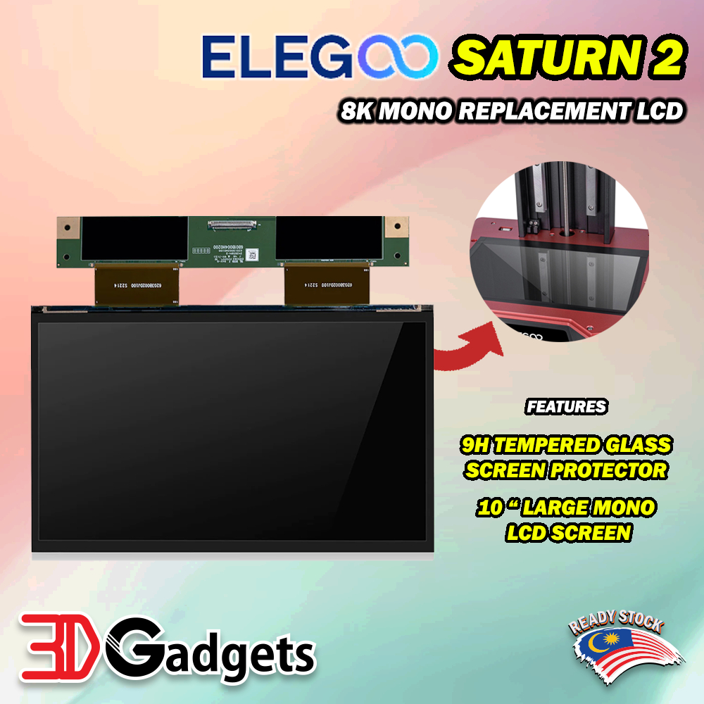 Elegoo Saturn 2 Replacement 10 Inch 8K MONO LCD Panel for MSLA 3D ...