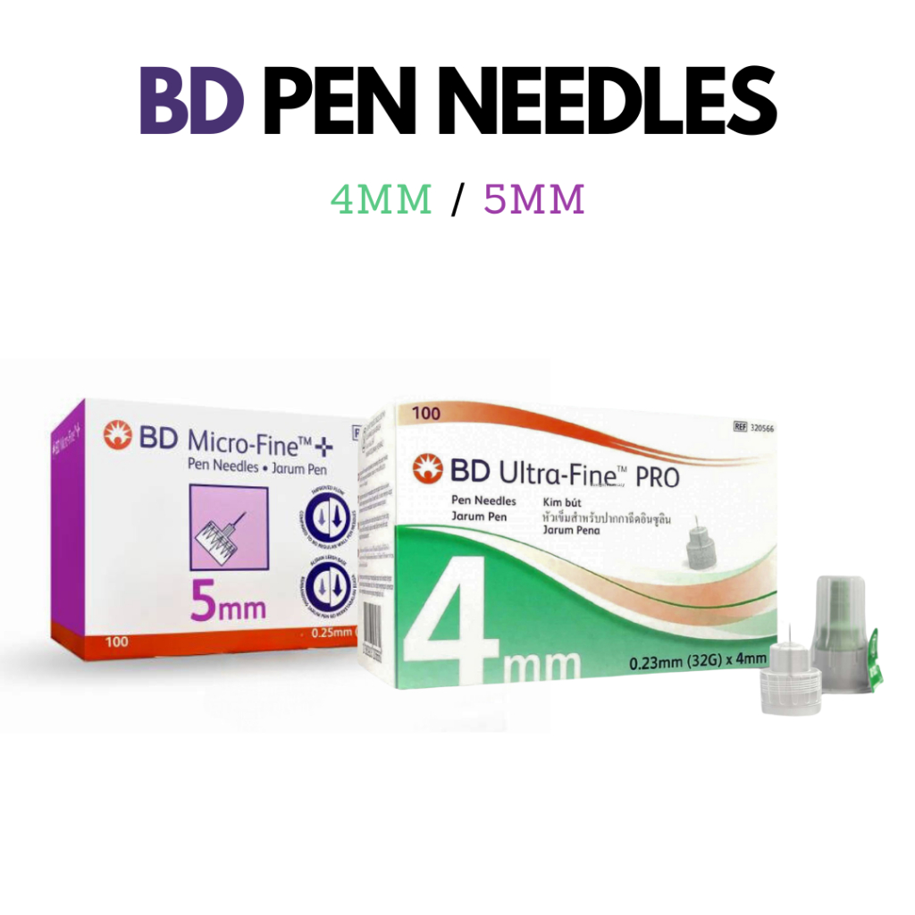 BD Ultra-Fine / Micro-Fine Pen Needles (4mm / 5mm) 100's [For Insulin ...