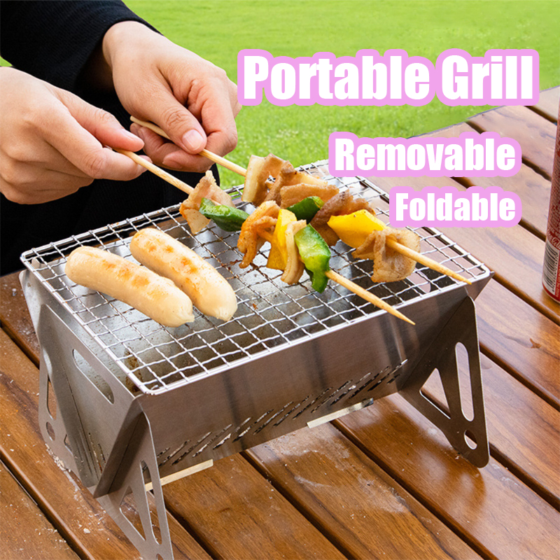 Outdoor Foldable Multi-purpose Barbecue Rack Portable BBQ Grill Rack ...
