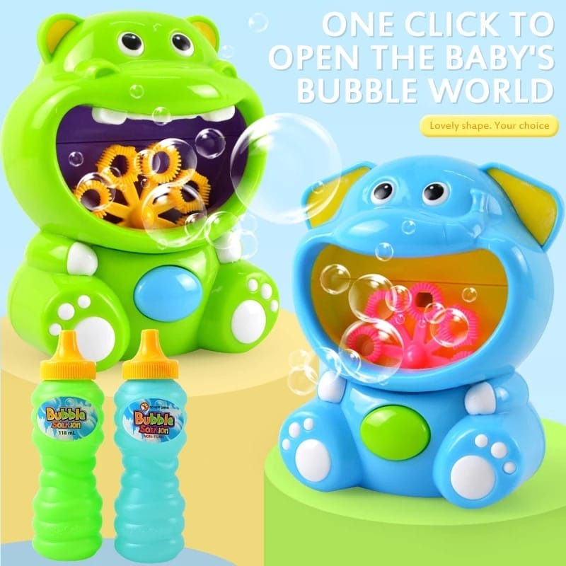 Automatic Bubble Machine Cute Cartoon Animal Crab Bubble Dog Hippo ...