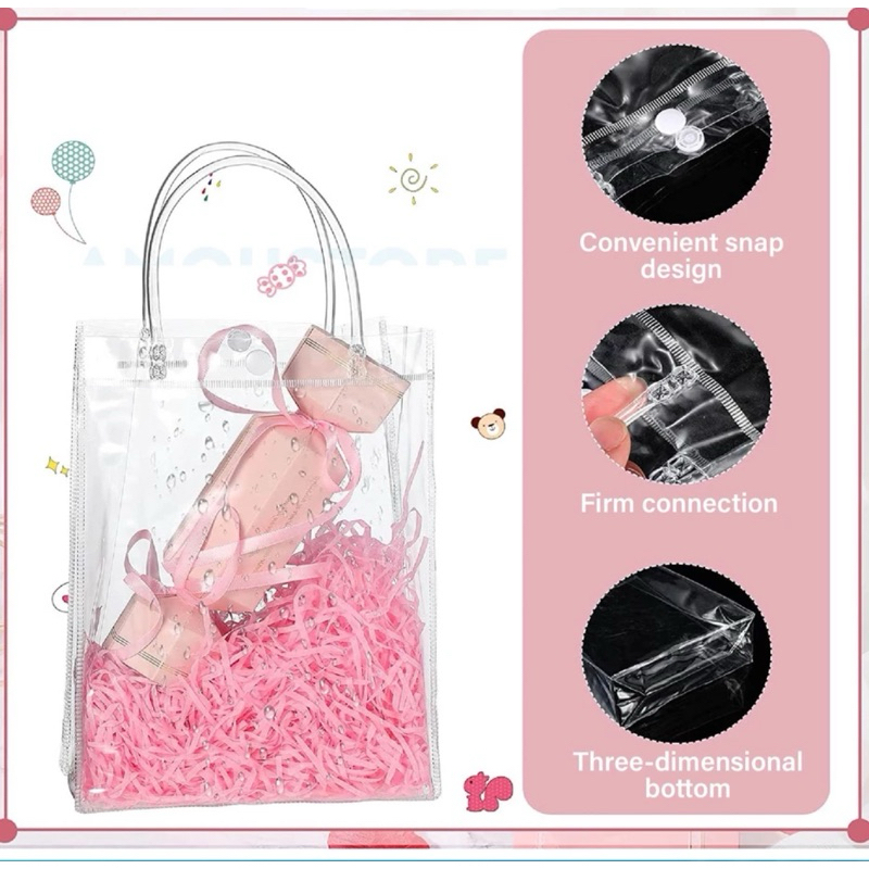 PVC Bag Tote Gift Beg Hadiah Transparent Handbag Goodies Bag Birthday ...