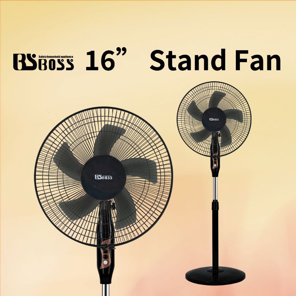 BSBOSS 16 inch Stand Fan Floor Fan 3 Speed Mode 5 blades Kipas Berdiri | Shopee Malaysia