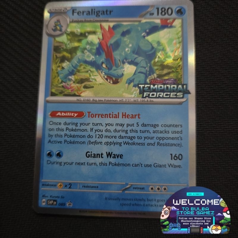 Feraligatr SVP089 Pre Release Promo Build and Battle Temporal Forces ...